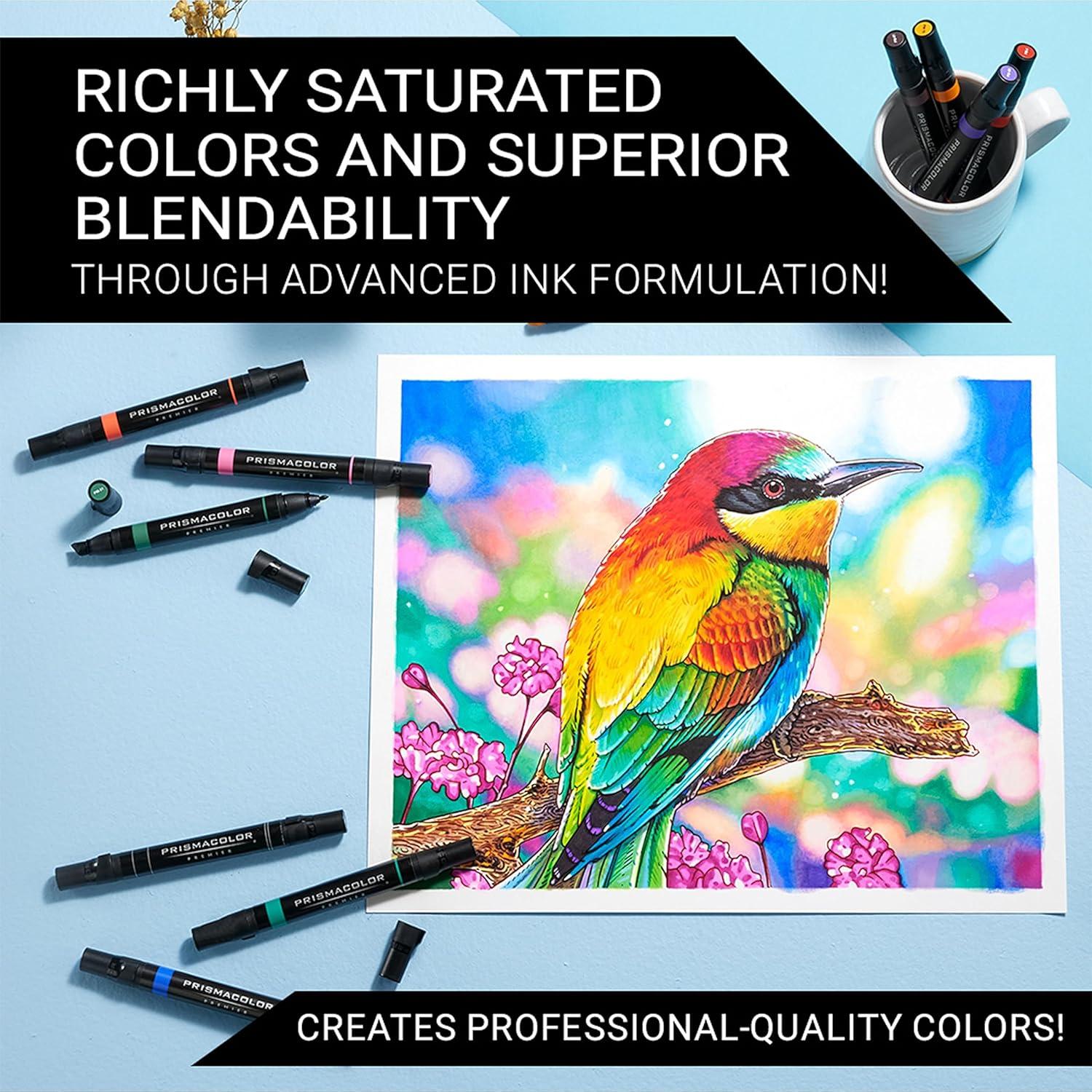 Prismacolor Premier Dual-Ended Art Markers, Chisel and Fine Tips ...